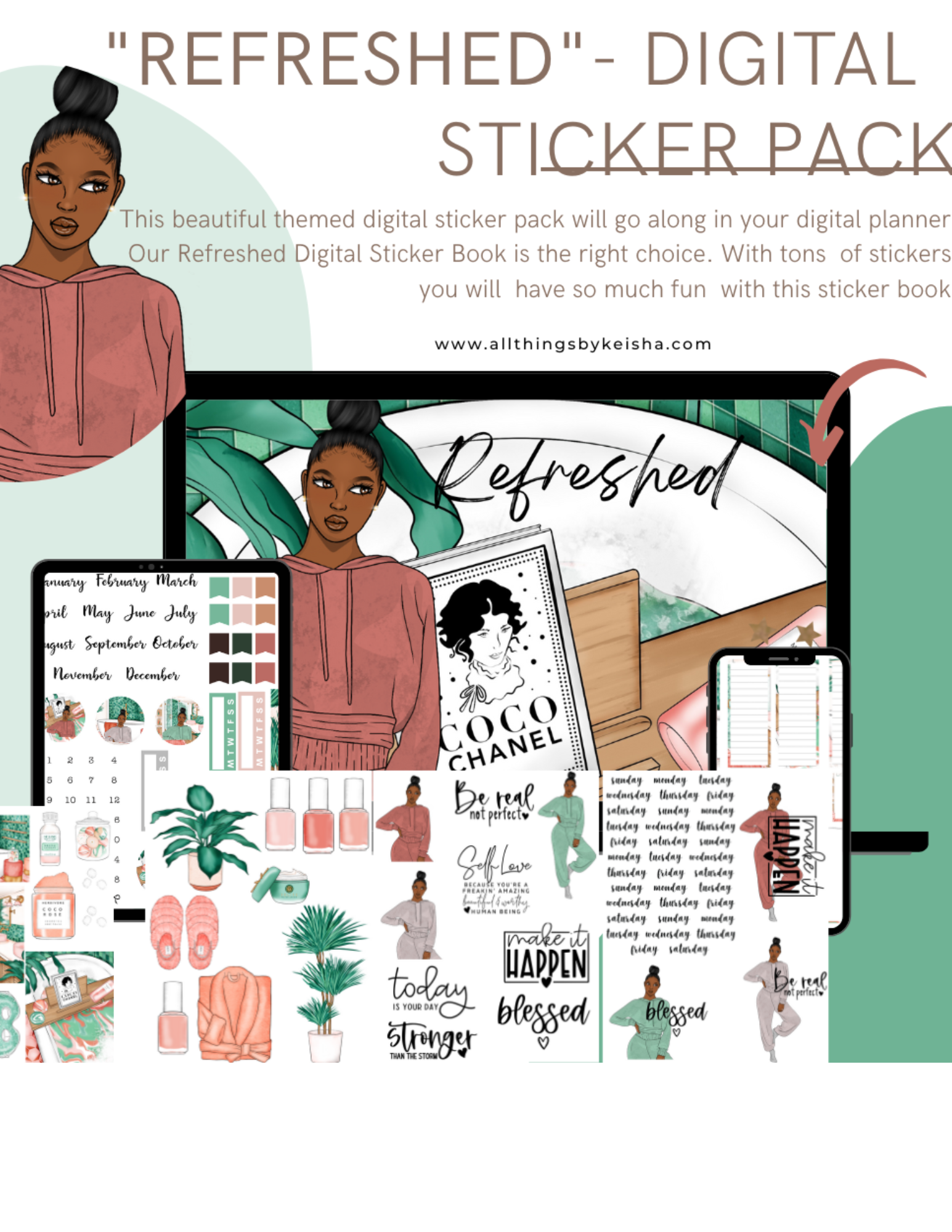 DIGITAL STICKERS – ALL THINGS BY KESHA: Planner Stickers,LLC